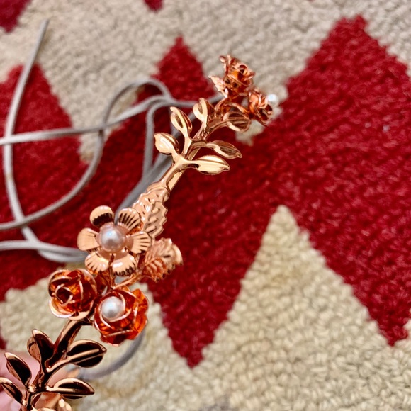Accessories | Rose Gold Metal Flower Crown | Poshmark